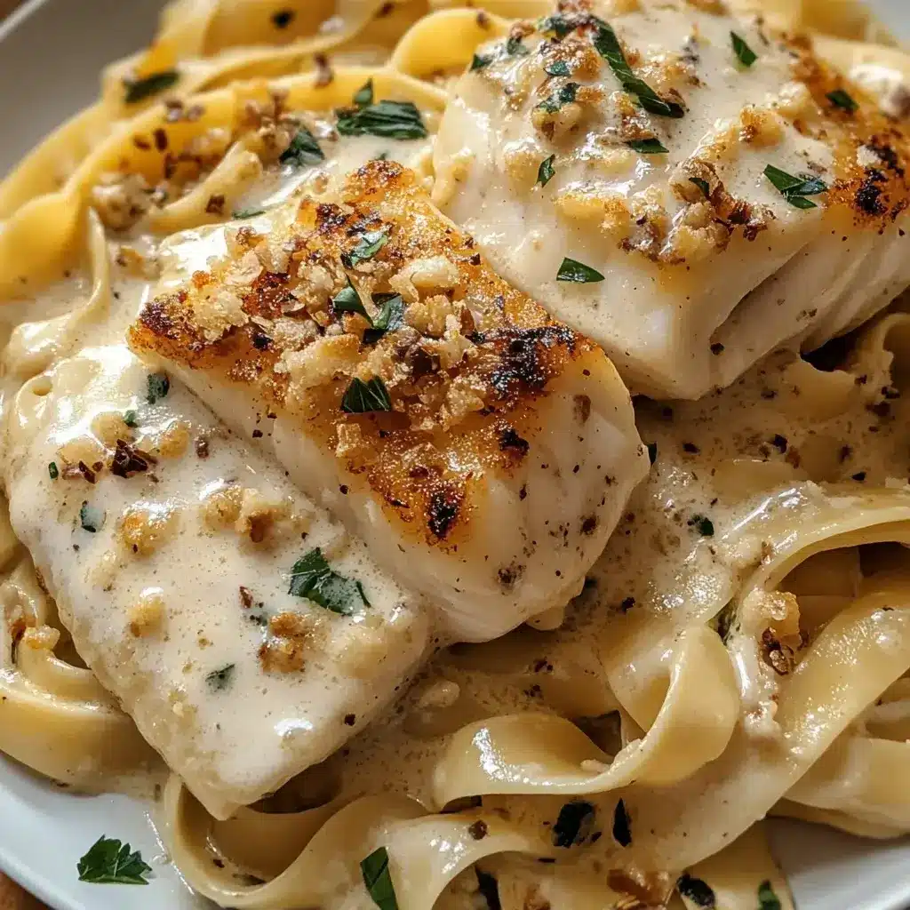 Creamy Garlic Tuscan Fish with Tagliatelle recipe - Home Style Cooks