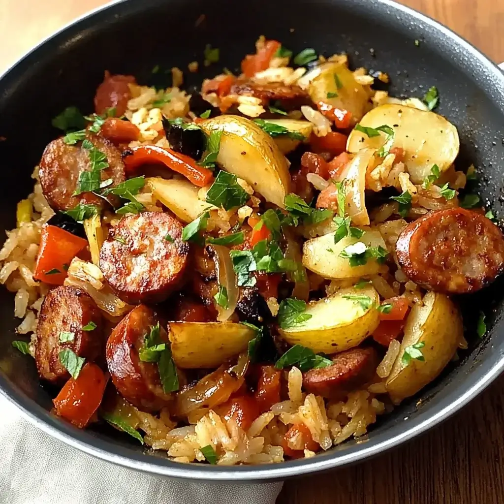Spicy Sausage and Rice Skillet recipe – Home Style Cooks
