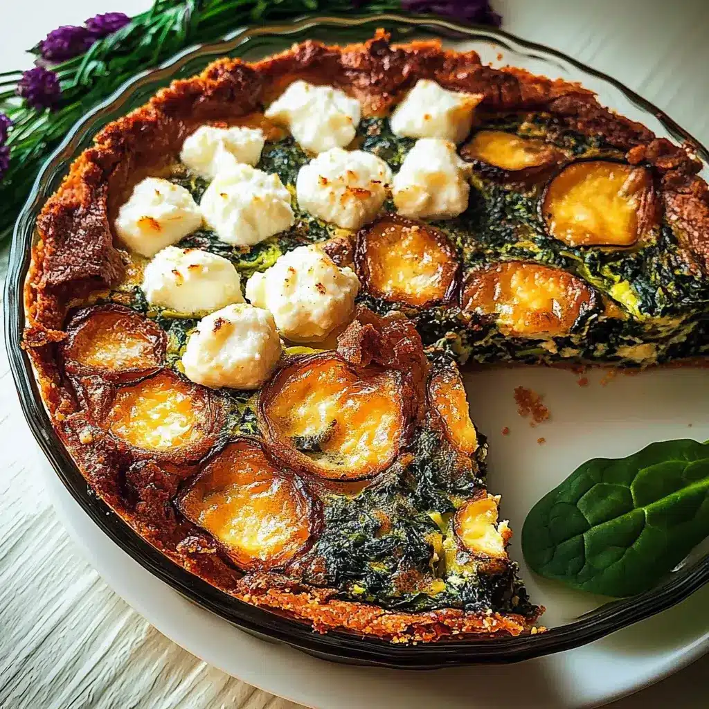 Spinach and Goat Cheese Quiche with Zucchini Crust recipe - Home Style ...